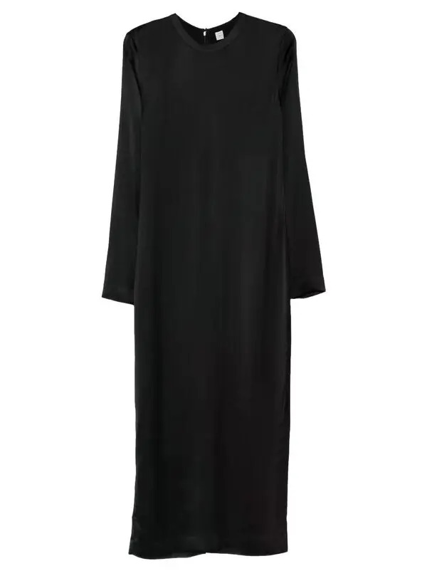 TOTÊME Satin Maxi Dress - Black