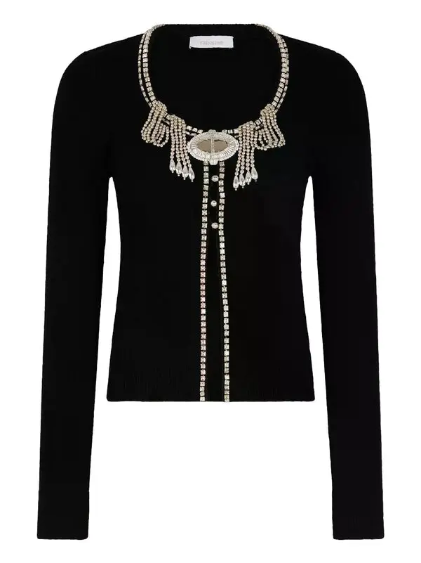 Rabanne Jeweled-embroidered Cardigan - Black