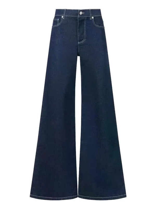 Marni Embroidered Logo Trousers - Blue