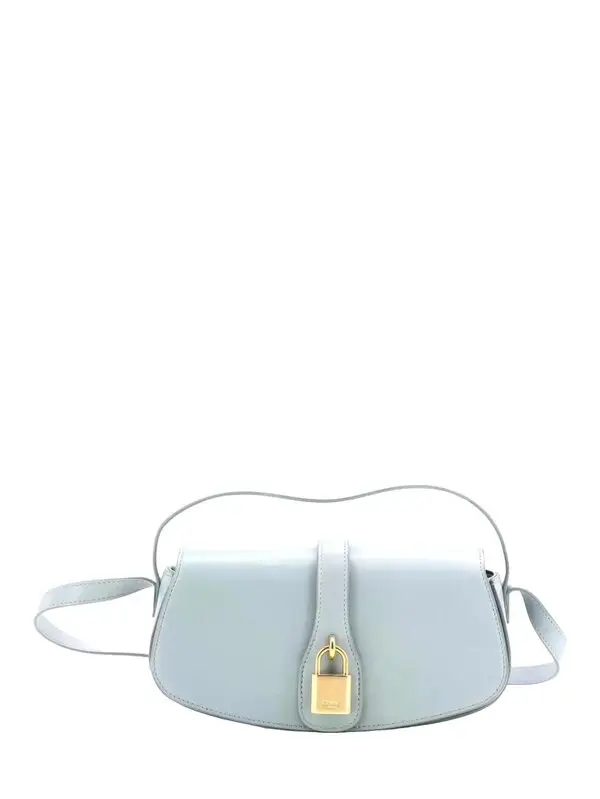 Celine Tabou Clutch With Strap Smooth Calfskin Shoulder Bag - Blue