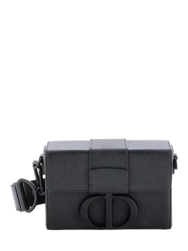 Dior Ultra Matte 30 Montaigne Box Shoulder Bag - Black