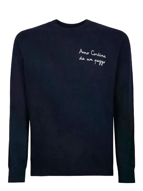MC2 SAINT BARTH Embroidery Crew-neck Sweater - Blue