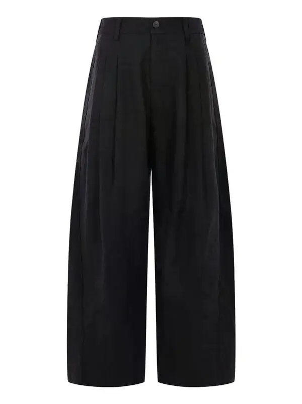 ZIGGY CHEN Belt-loops Pleated Trousers - Black