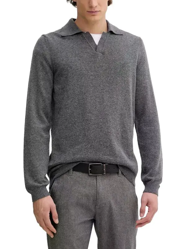 Marc O'polo Long-sleeve Polo-collar Sweater - Grey