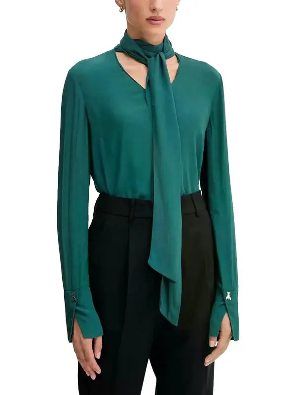 Patrizia Pepe Tie-detail Blouse - Green
