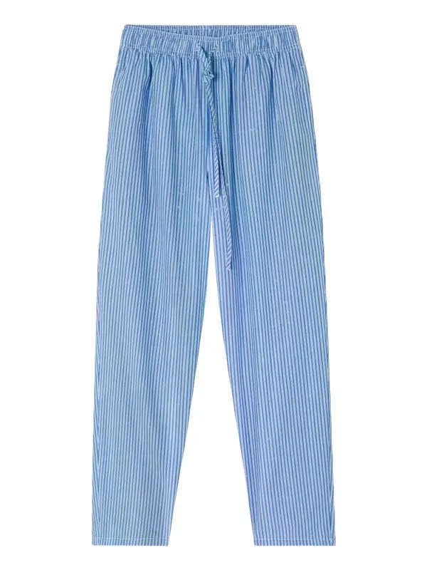 American Vintage Striped Drawstring Trousers - Blue