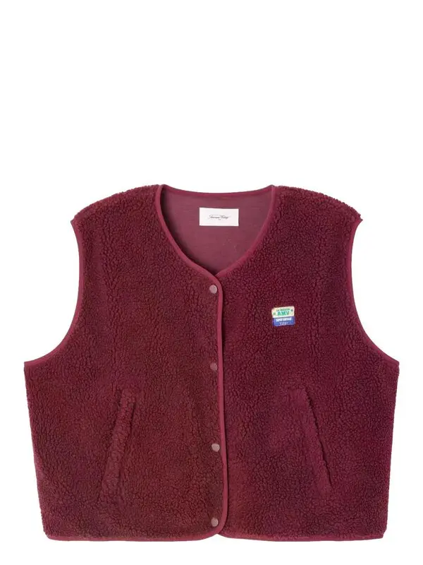American Vintage Hoktown Textu Gilet - Red