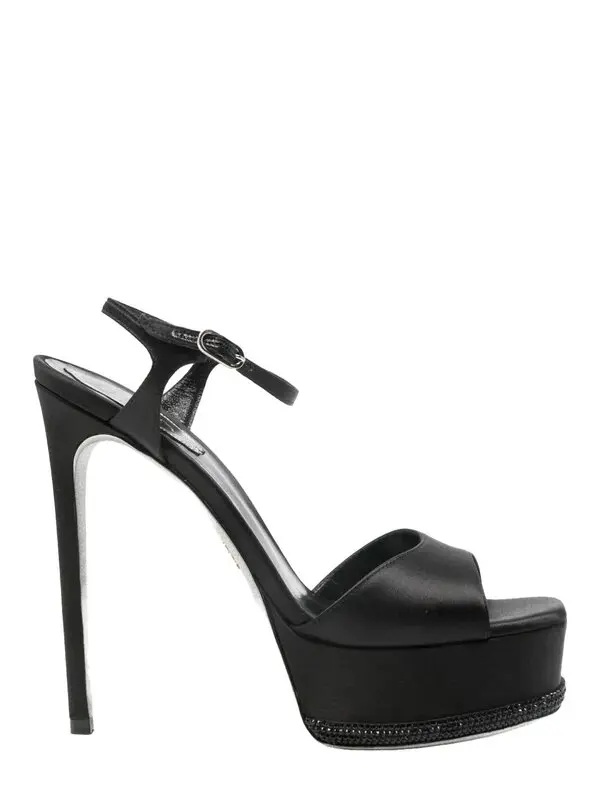 Rene Caovilla 150mm Embellished Platform Sandals - Black