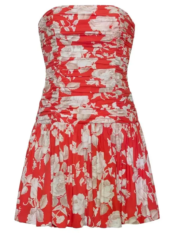 Cara Cara Montreal Floral-print Mini Dress - Red