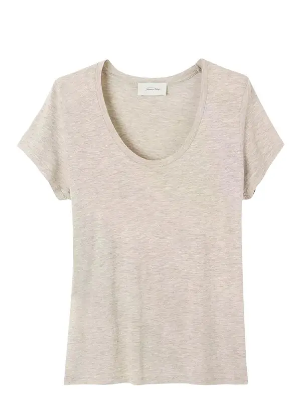 American Vintage Jacksonville Scoop Neck T-shirt - Neutrals
