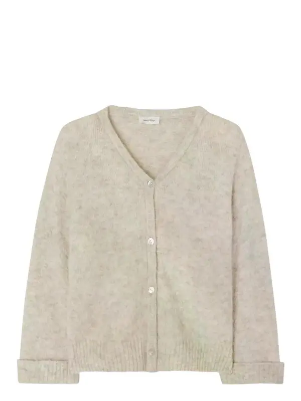 American Vintage V-neck Button Cardigan - Neutrals