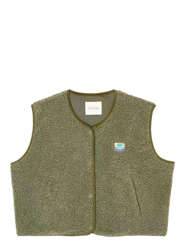 American Vintage Hoktown Zip-pockets Gilet - Green