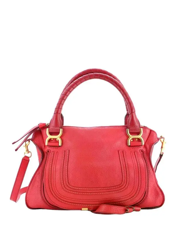 Chloé Marcie Leather Medium Satchel - Red