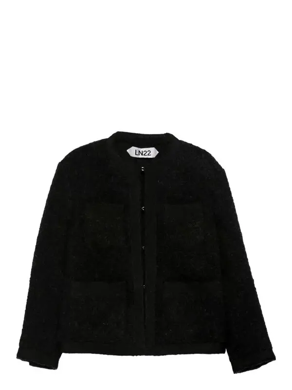 Lna Textured Jacket With Pockets - Black