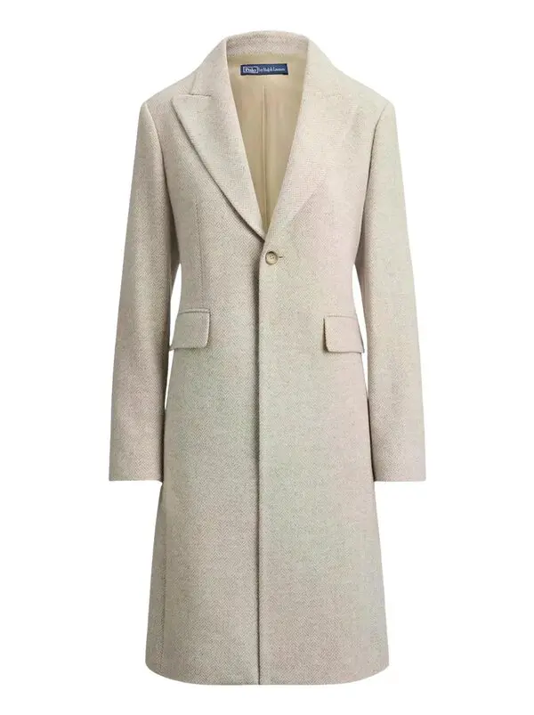 Polo Ralph Lauren Button-fastening V-neck Wool Coat - Neutrals
