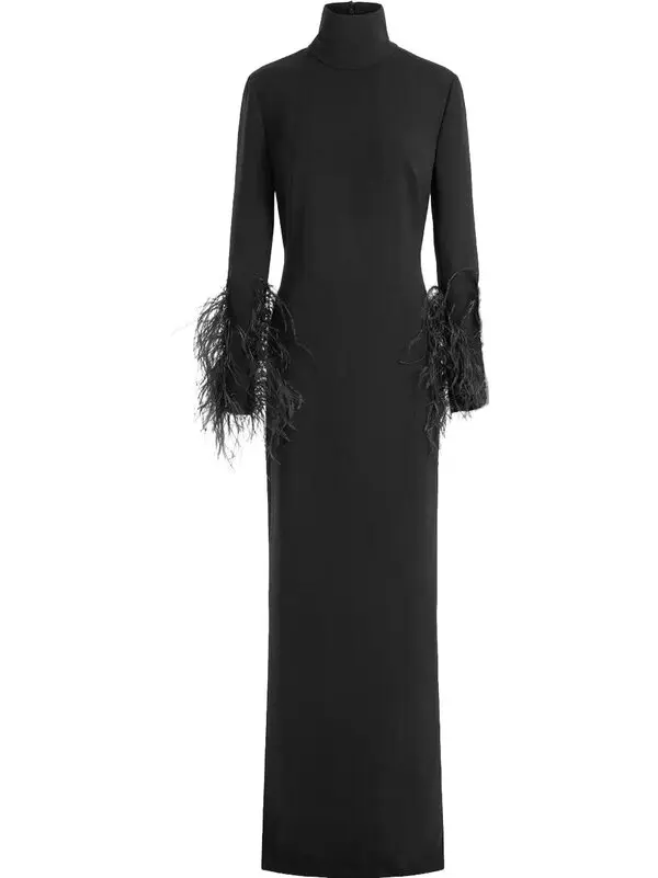 16Arlington Arios Feather Dress - Black