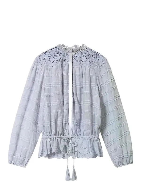 MARANT ETOILE Polly Embroidery Blouse - Blue