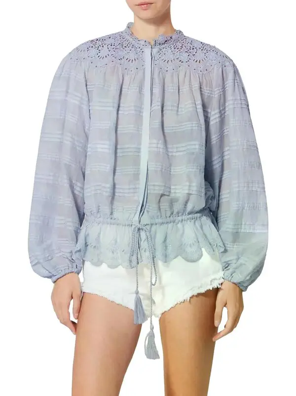 MARANT ETOILE Polly Embroidery Blouse - Blue