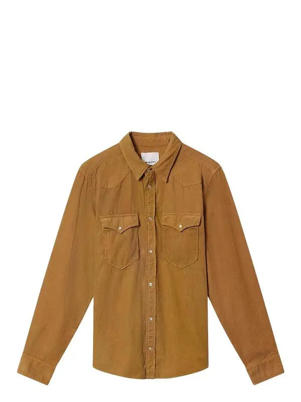 MARANT Vasco Chest-pockets Shirt - Brown