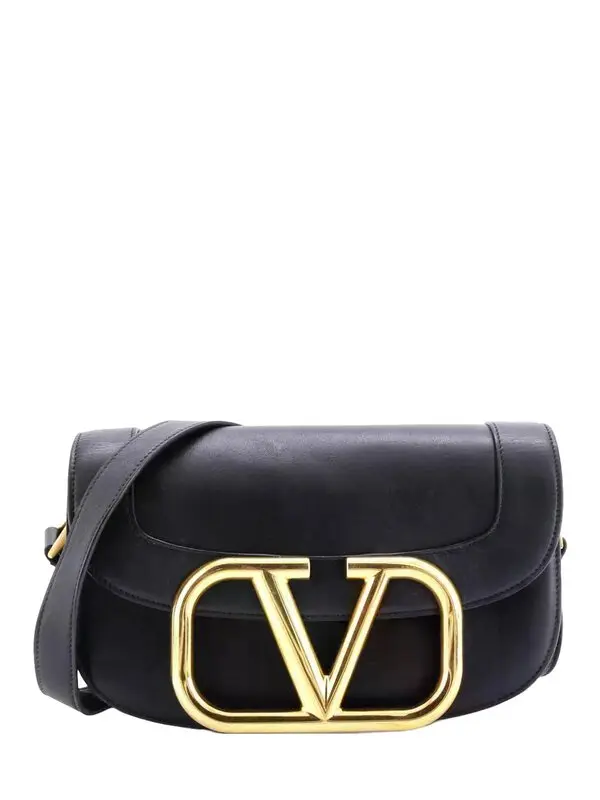 Valentino Garavani Supervee Leather Crossbody Bag - Black