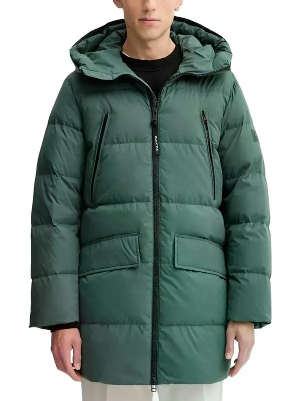 Marc O'polo Quilted Hoodie Jacket - Green