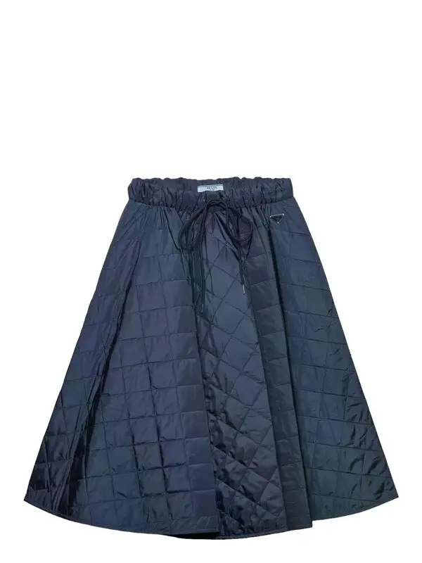 Prada Quilted Midi Skirt - Blue