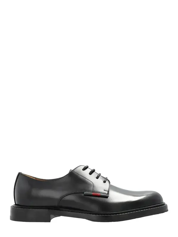 Gucci Web-detail Derby Shoes - Black