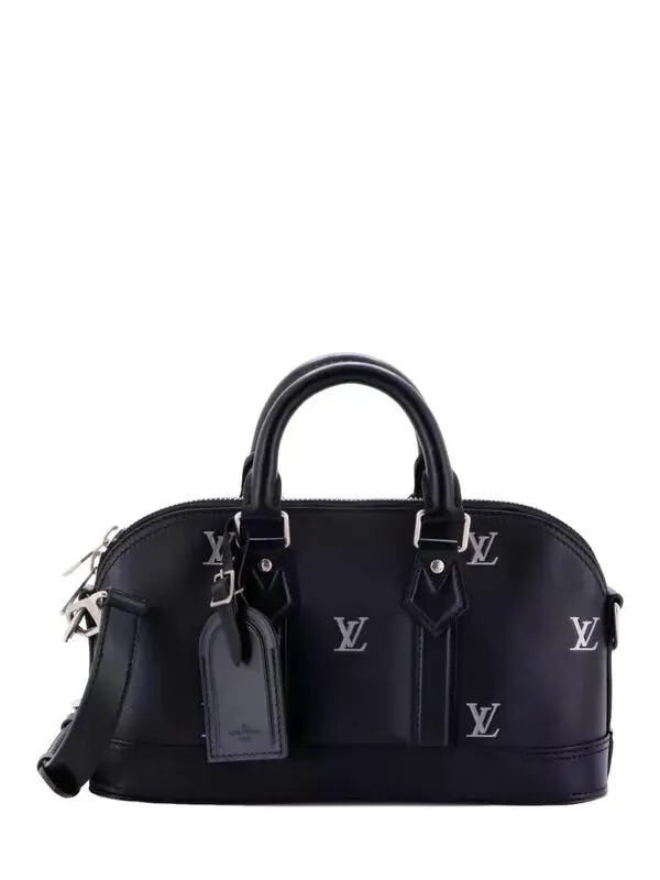LOUIS VUITTON Alma Handbag Blason Calf Leather East West Satchel - Black