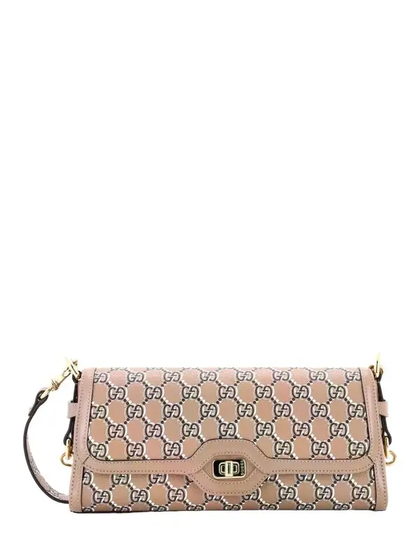 Gucci Luce Optical Gg Printed Leather Small Shoulder Bag - Neutrals