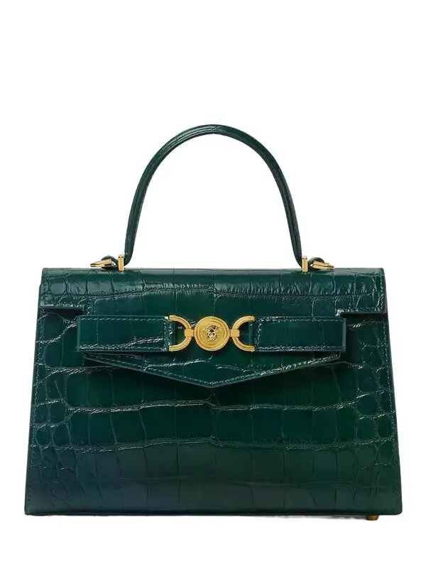 Versace Embossed Medium Tote Bag - Green
