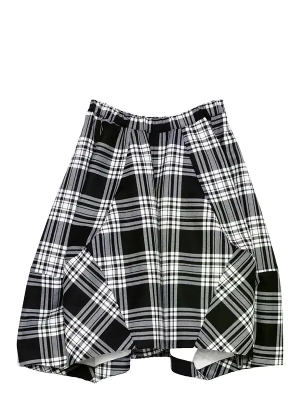 Comme Des Garçons Plaid Skorts - White
