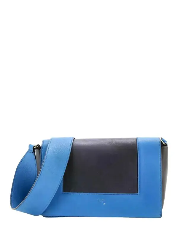 Celine Frame Leather Medium Shoulder Bag - Blue