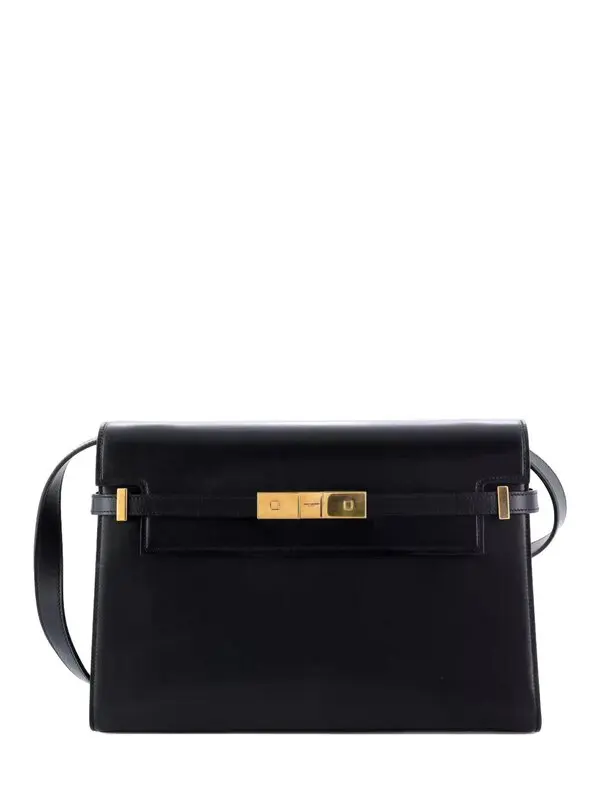 Saint Laurent Manhattan Leather Medium Shoulder Bag - Black