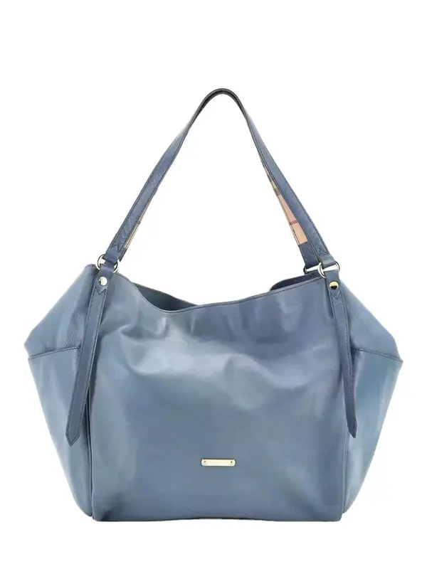 Burberry Canterbury Leather Small Tote Bag - Grey