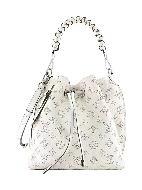 LOUIS VUITTON Muria Mahina Leather Bucket Bag - Neutrals