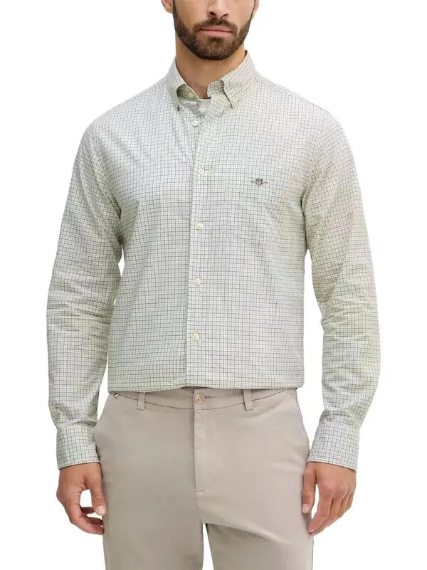 Gant Checked Oxford Shirt - Neutrals