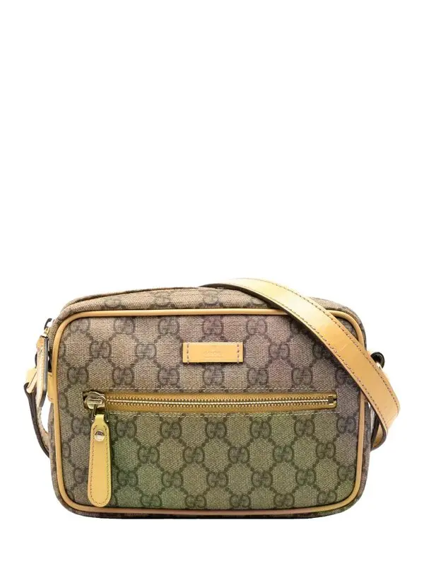 Gucci Gg Supreme Crossbody Bag - Brown