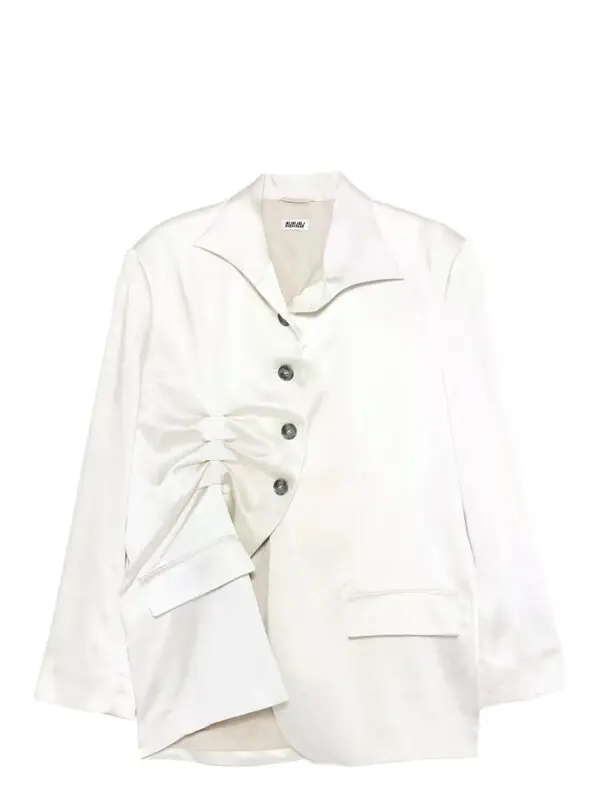 AVAVAV Ruched Pocket Blazer - White