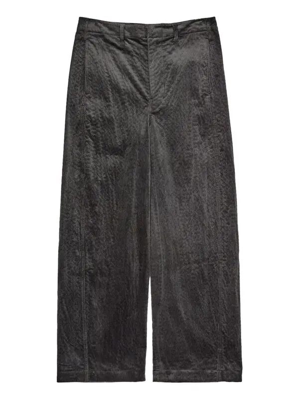 Bimba Y Lola Wide Leg Corduroy Trousers - Grey