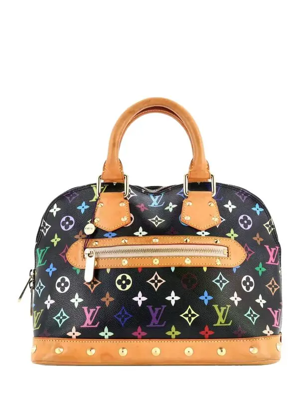 LOUIS VUITTON Alma Handbag Monogram Multicolor Pm Satchel - Black