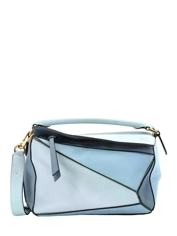 Loewe Puzzle Bag Leather Small Satchel - Blue