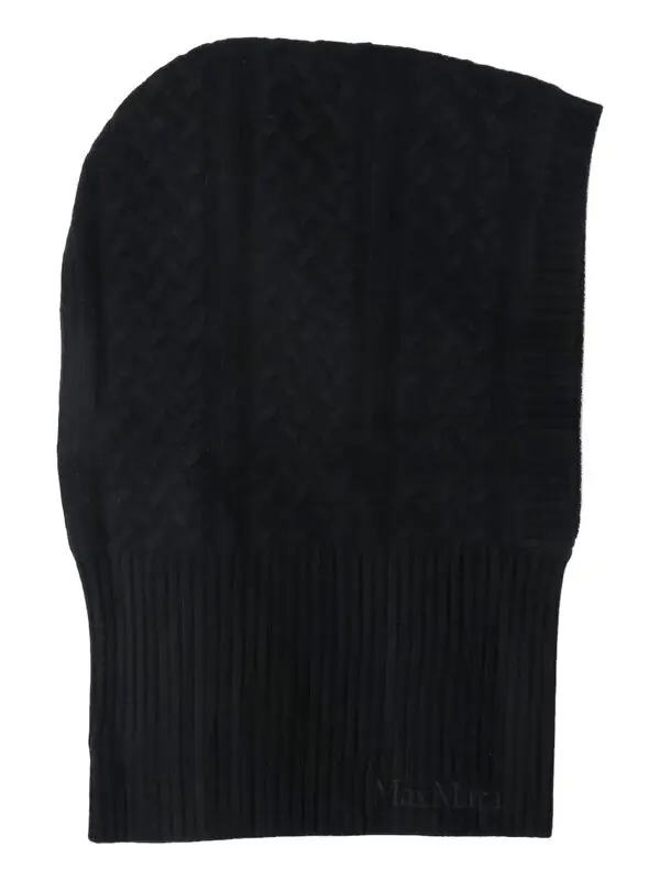 Max Mara Ribbed Cashmere Balaclava - Black