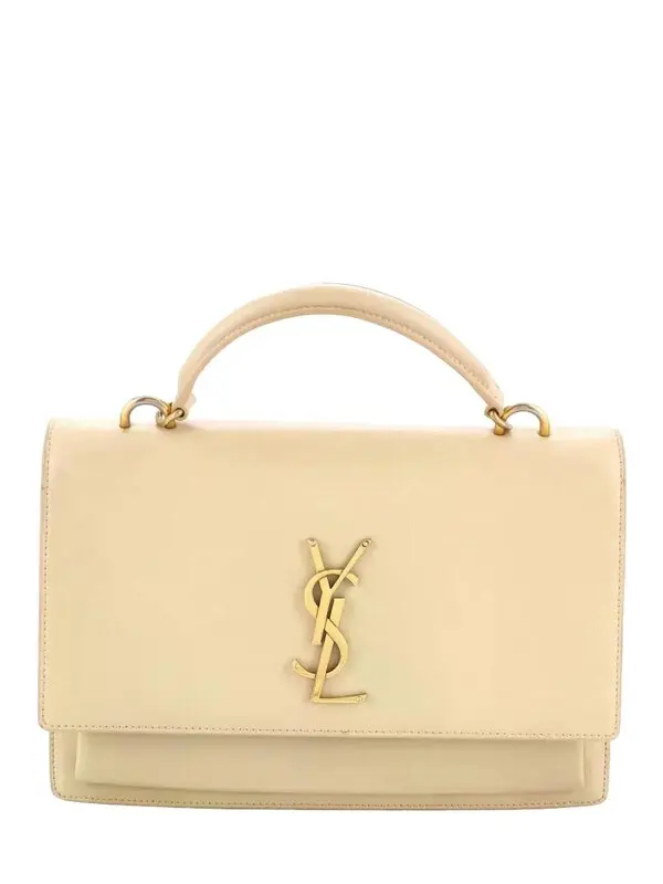 Saint Laurent Sunset Top Handle Medium Shoulder Bag - Neutrals
