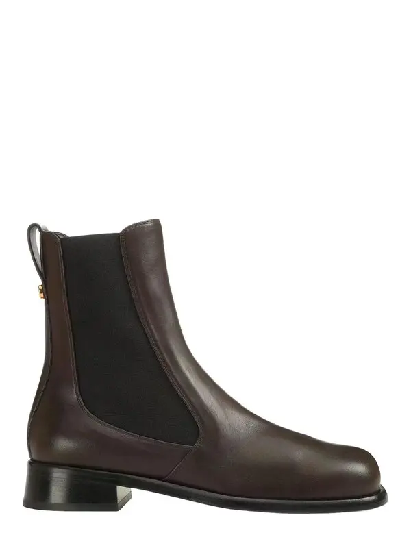 SERGIO ROSSI 25mm Avenue Chelsea Leather Boots - Brown