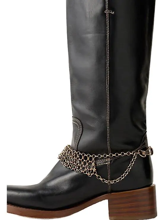 Free People Chain Boot Harness - Brass