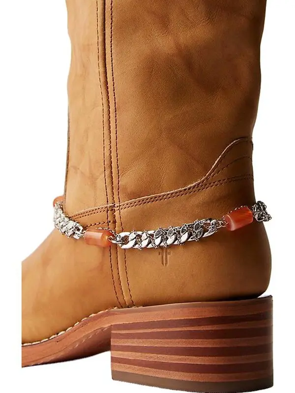 Free People Chain Boot Harness - Worn Silver