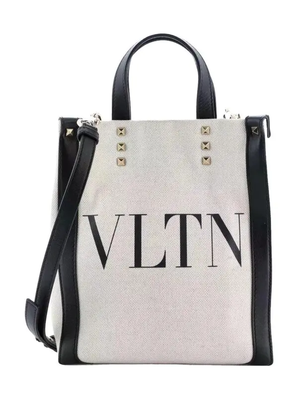 Valentino Garavani Grande Plage Vltn Canvas Mini Tote Bag - Neutrals