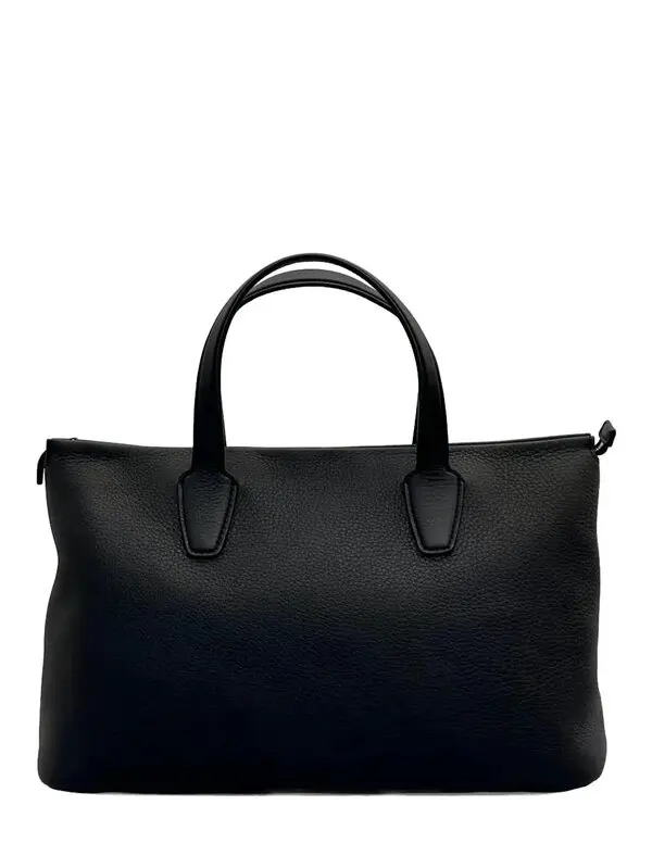 THE ROW Marcel Leather Tote Bag - Black