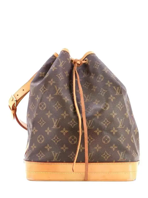 LOUIS VUITTON Noe Handbag Monogram Canvas Large Bucket Bag - Brown