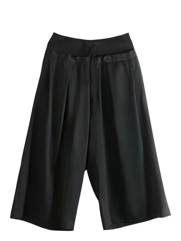 Y’s Drawstring-fastening Pleated Trousers - Black